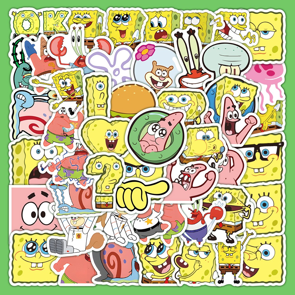60 pcs [ SpongeBob SquarePants ] Patrick Star Sponge Bob Mr Krabs Sandy ...