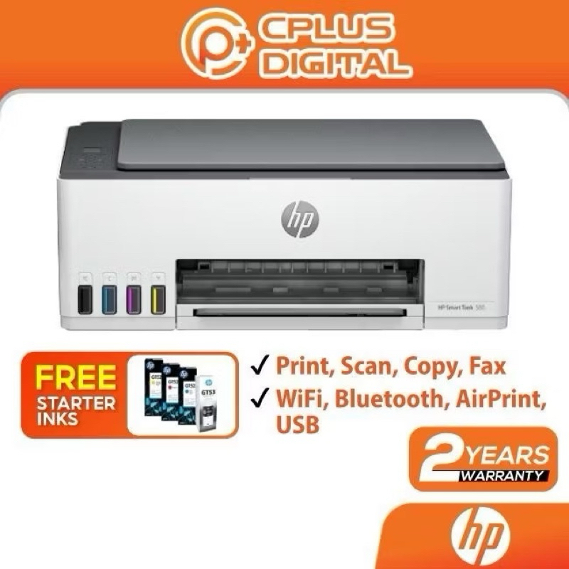 HP Smart Tank 580 All-In-One Printer Print Scan Copy Fax Wireless WiFi Bluetooth AirPrint App ...