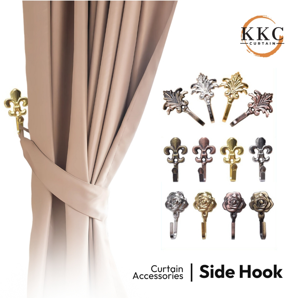KKC 1 pair Curtain Side Hooks TieBack Hook Holdbacks Hanger Drapery ...
