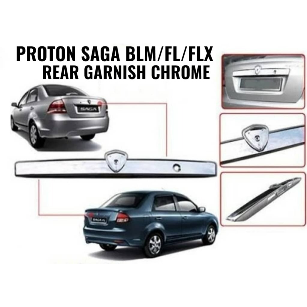 Proton Saga BLM FL FLX 2008 Year Rear Bonnet Boot Trunk Lid Garnish ...