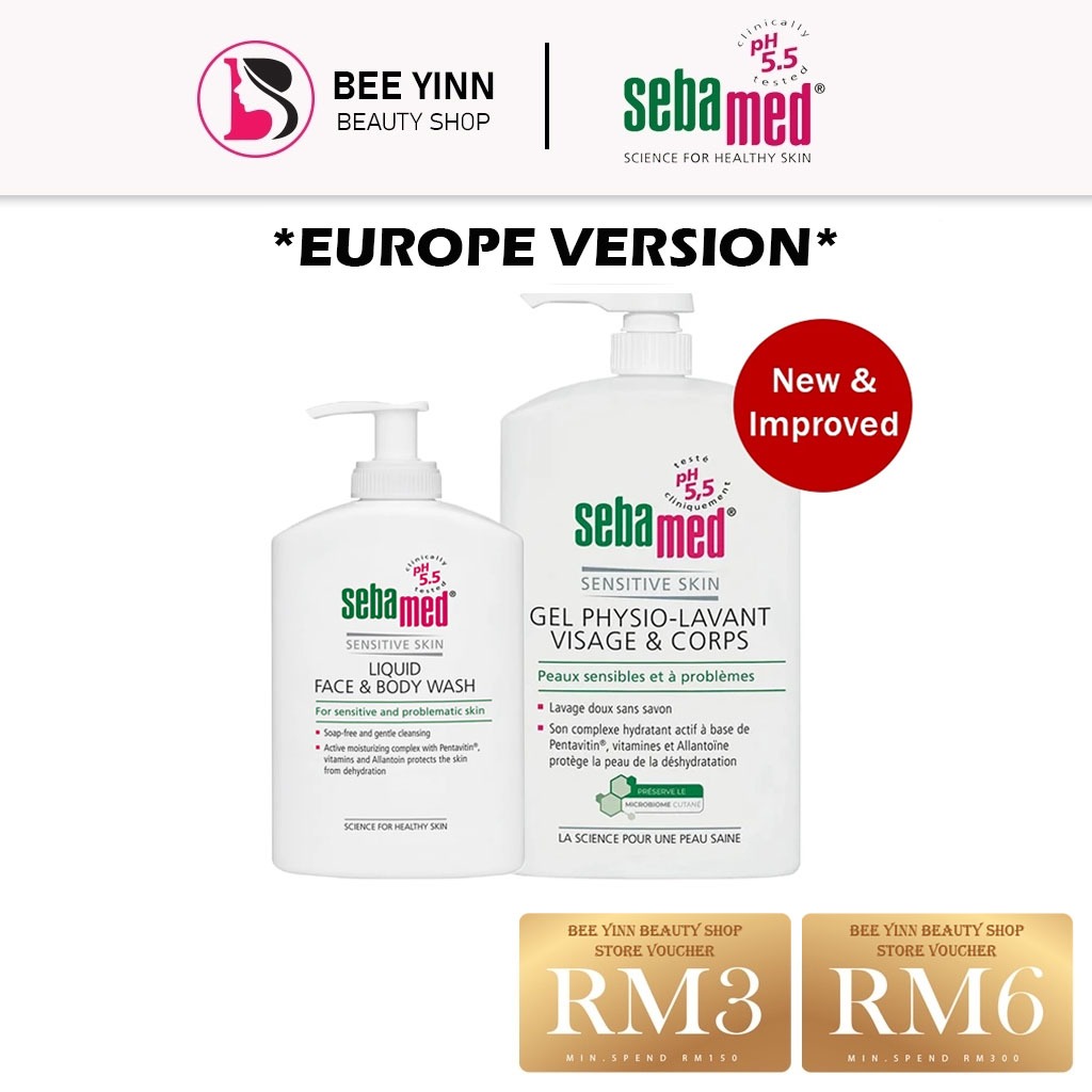 NEW PACKING!! Sebamed Liquid Face & Body Wash 300ml/1000ml (French ...