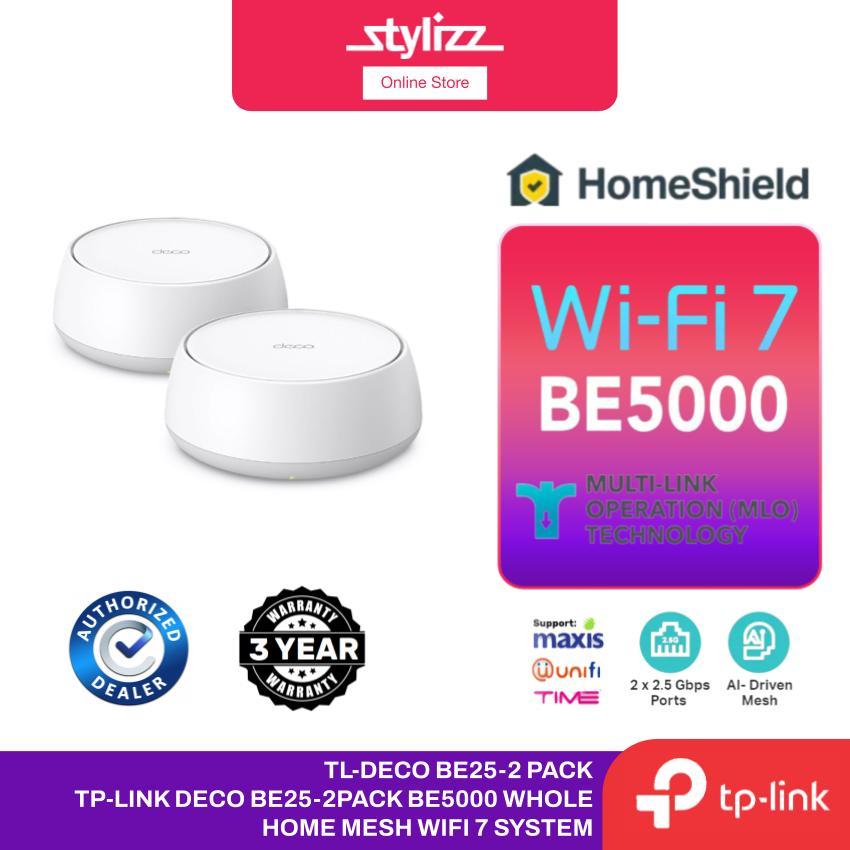 TP-Link DECO BE25 BE5000 WiFi 7 Whole Home AI-Driven Mesh WiFi Router with Homeshield | Shopee ...