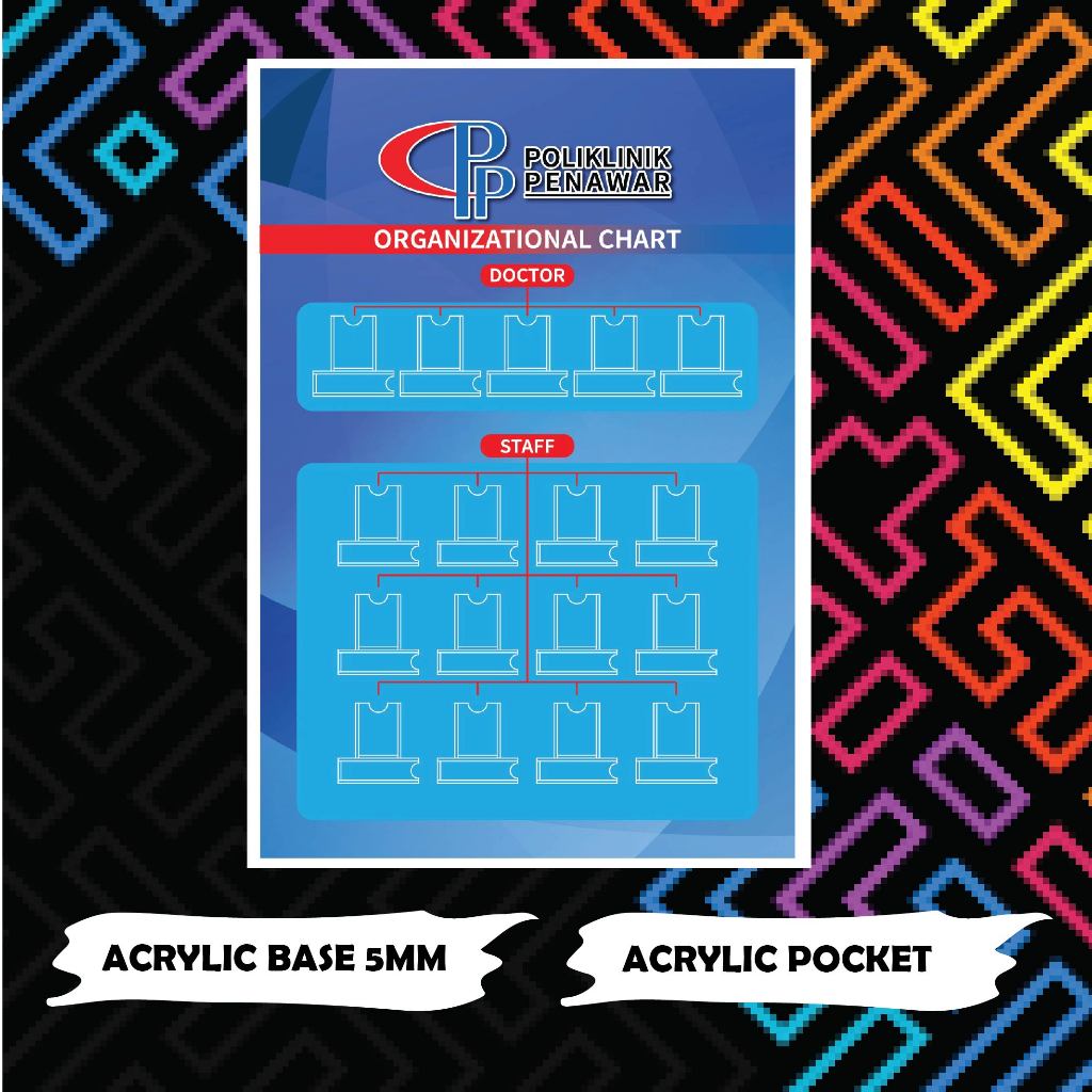 custom carta organisasi + acrylic pocket | Shopee Malaysia
