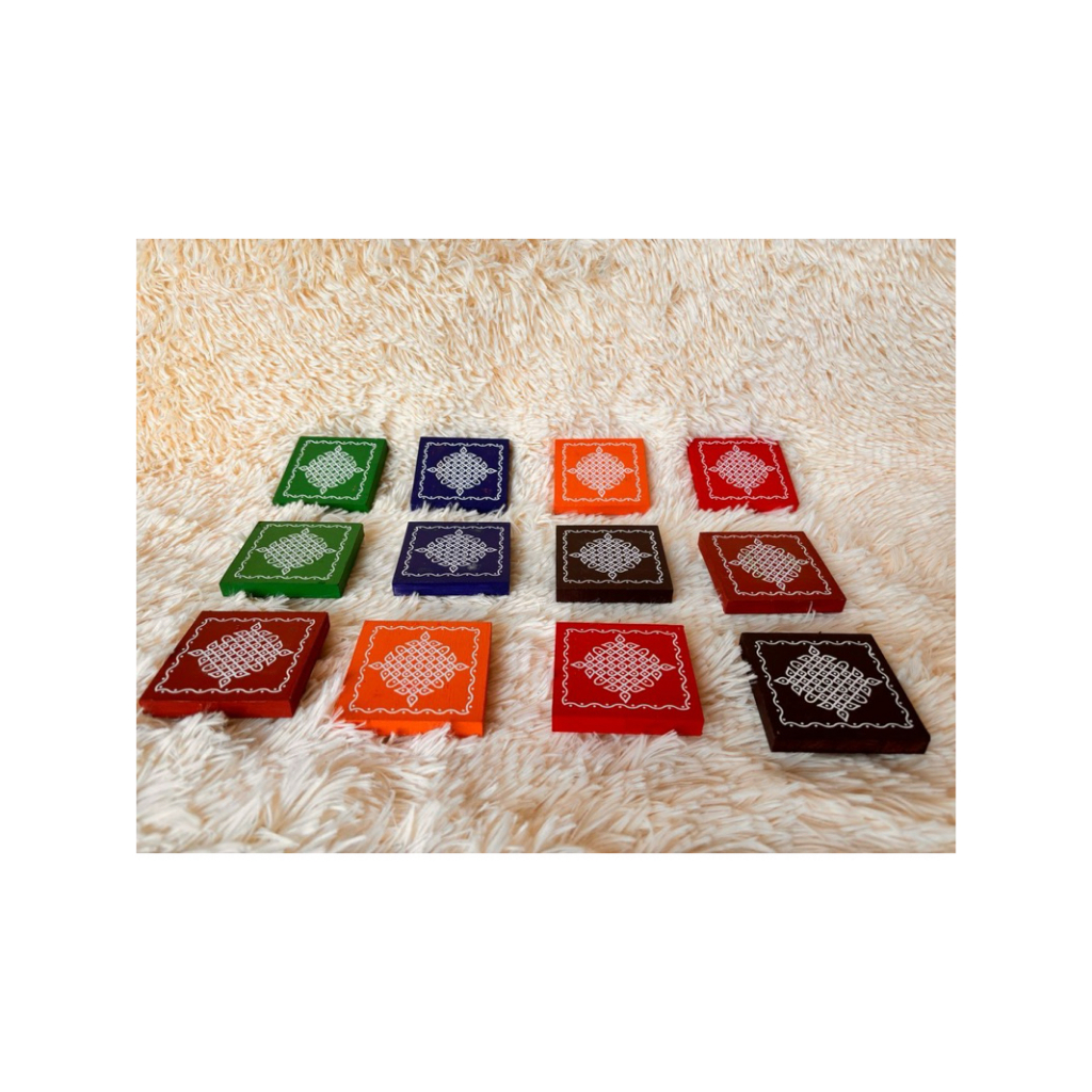 Rangoli Manai, Kolam Design, Wooden Kolam Manai/ Pooja Decor Manai ...