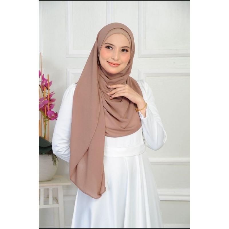 INSTANT SHAWL ATTECH INNER KAIN PREMIUM CHIFFON(READY STOCK) | Shopee ...