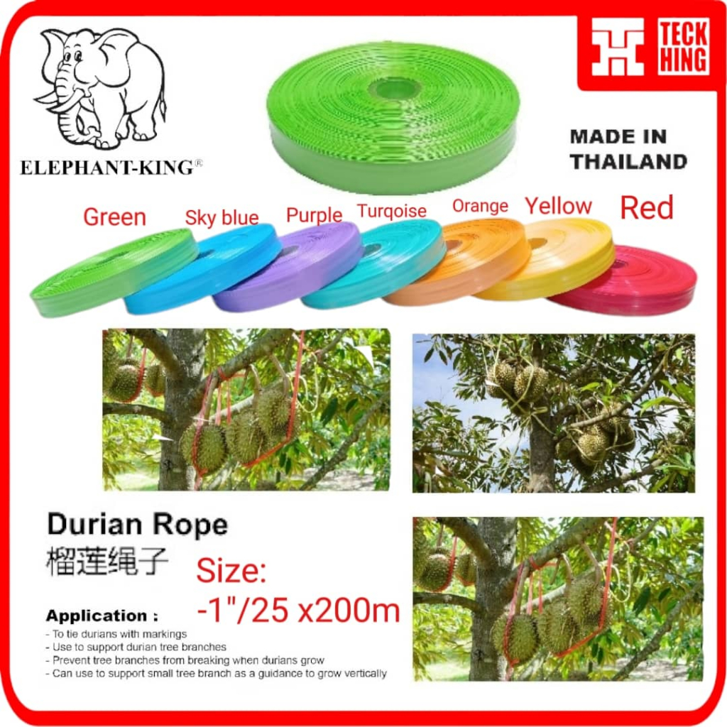 Double Elephant Durian Rope 1 Inch x 200 Meter Support Tie Durian Tree ...