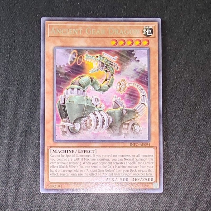 YUGIOH INFO-AE094 Ancient Gear Dragon X3 [RARE][R] | Shopee Malaysia
