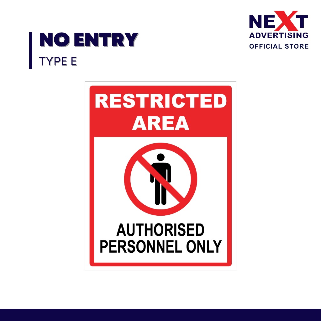 No Entry Sign / Dilarang Masuk | Sticker or Sticker on Board | Shopee ...