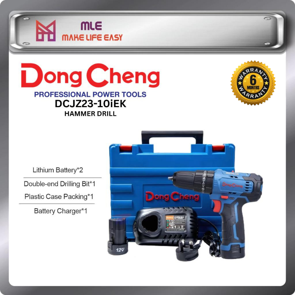 Dong Cheng Hammer Drill DCJZ23-10iEK 12V Cordless Brushless Driver ...