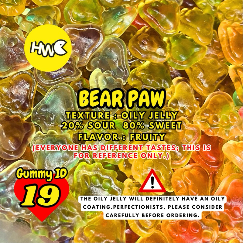 🐾 Cute BearPaw Mix Fruits Gummy Candy Gula Manis Masam Bebeto Haribo ...