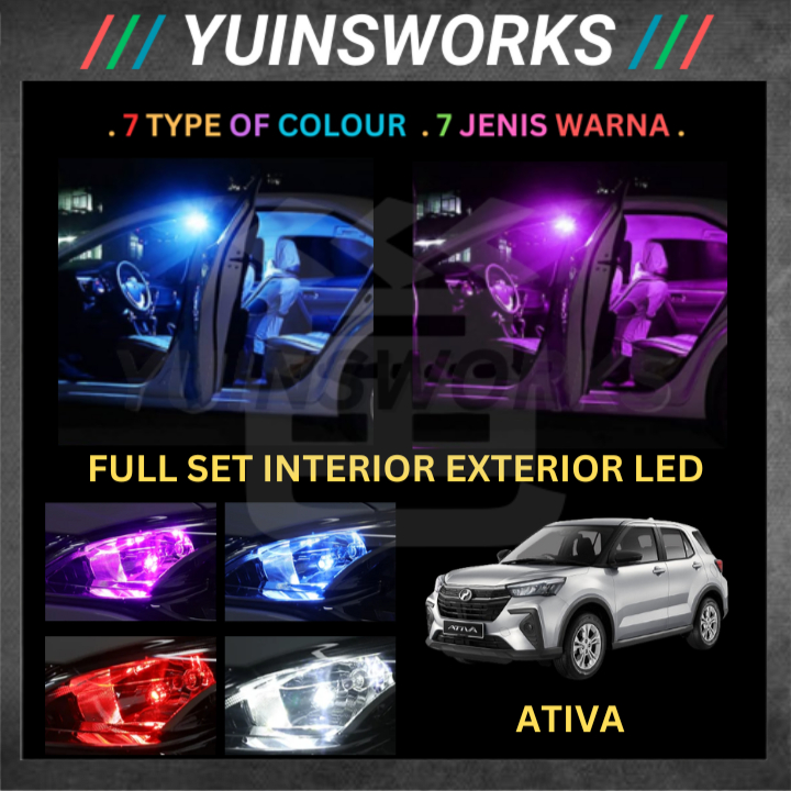 ATIVA LED Gear/Knob / Plate LED / Room / Dome / Trunk / Lampu Depan ...