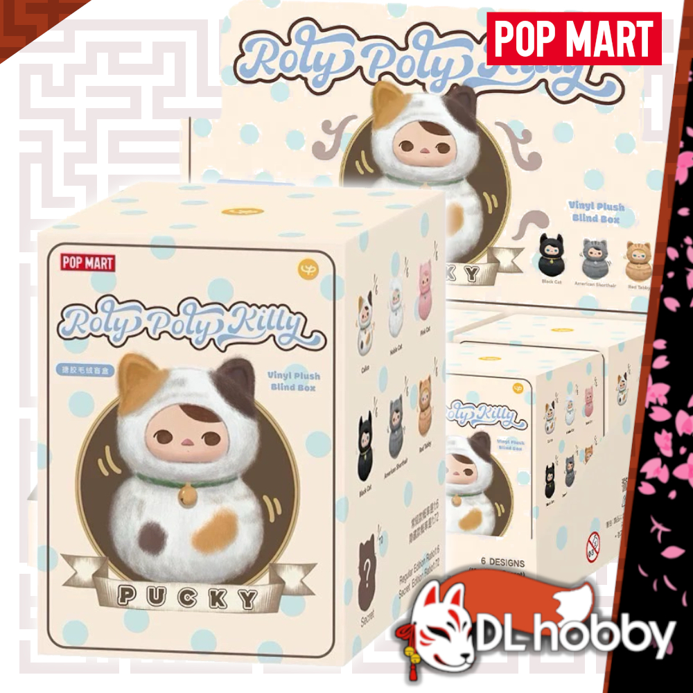 PUCKY Roly-Poly Kitty Series-Vinyl Plush Blind Box Series POP MART ...