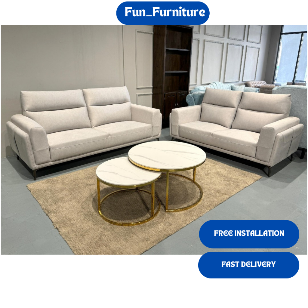 𝗙𝗥𝗘𝗘 𝗜𝗡𝗦𝗧𝗔𝗟𝗟-Romana 2+3 Seater Sofa / EasycleanSofa/ AntiscracthSofa ...