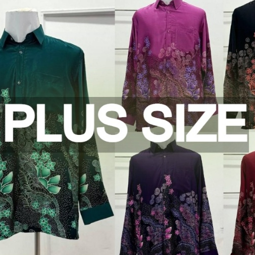 PLUS SIZE KEMEJA BATIK / CORAK BATIK MALAYSIA BATIK LELAKI CORAK ...