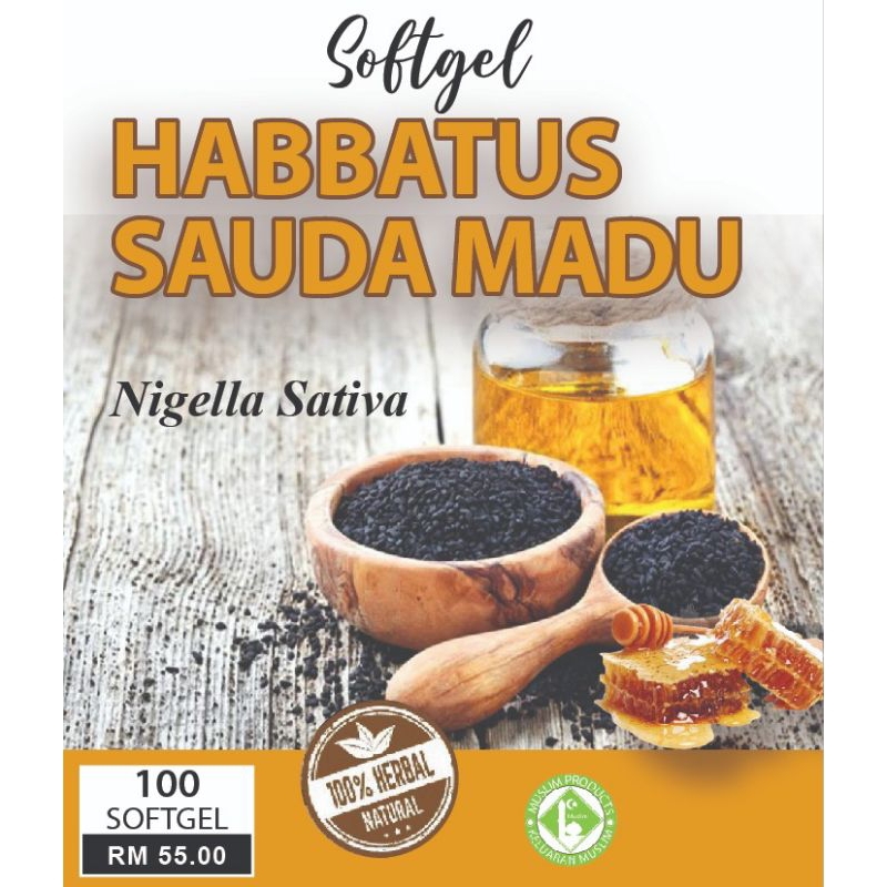 Habbatus Sauda Plus Madu,100 biji(softgel). | Shopee Malaysia