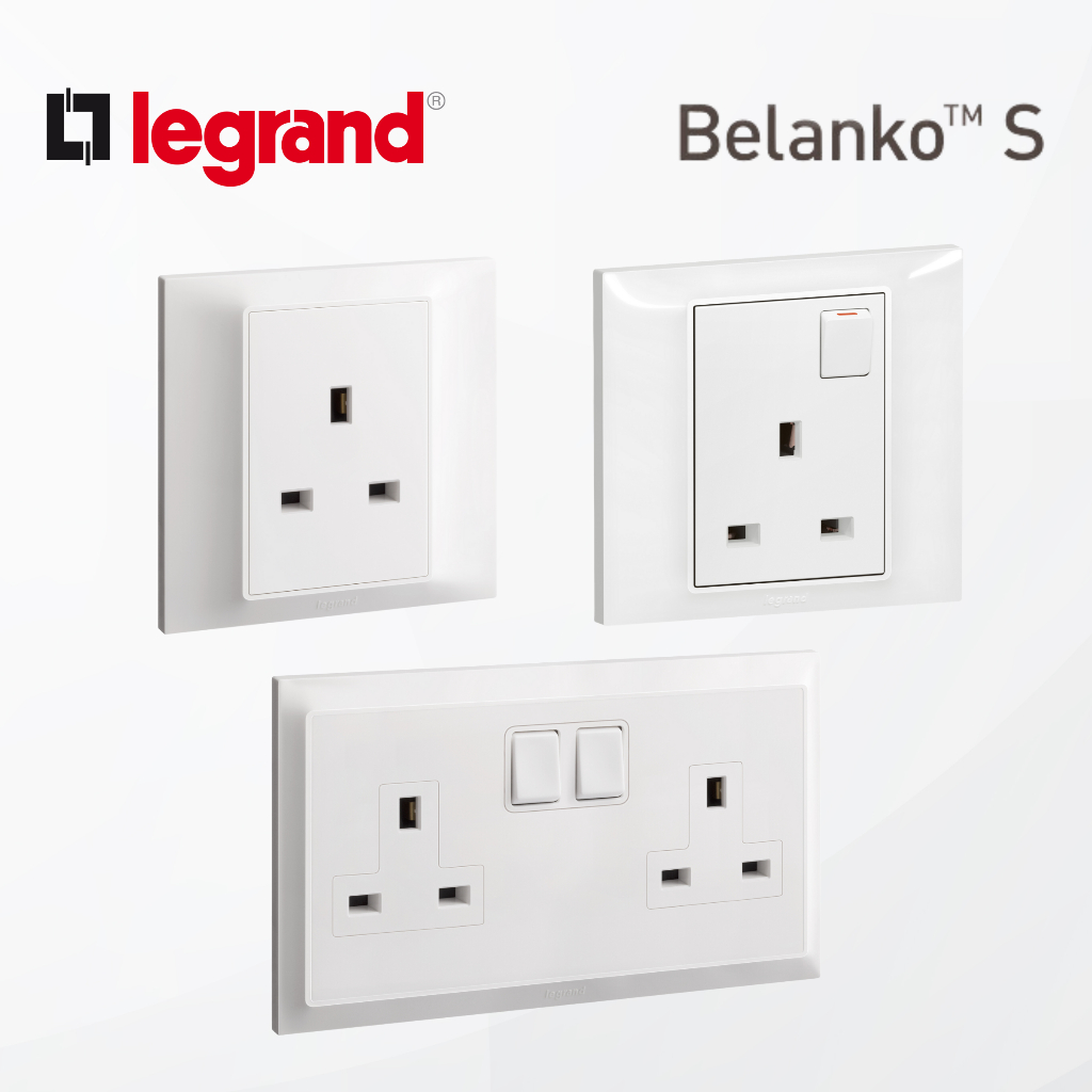 Legrand Belanko S 617640 617641 617646 13A 1/2 Gang BS Unswitched ...