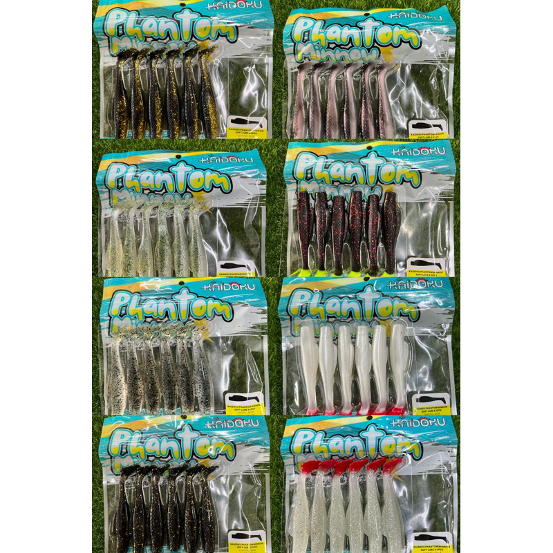KAIDOKU PHANTOM MINNOW SOFT LURE 8cm. KAIDOKU UMPAN TIRUAN GETAH ...