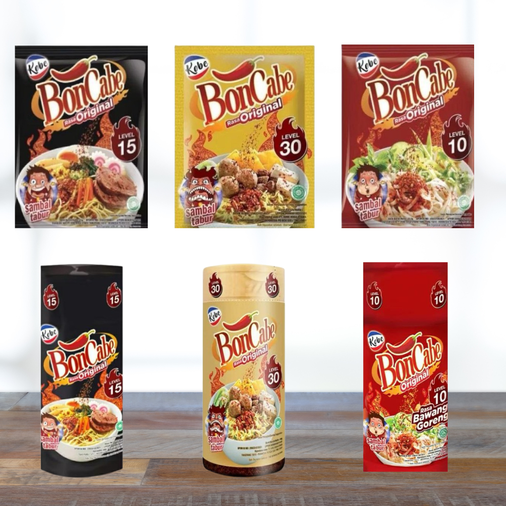 BONCABE SAMBAL TABUR TINGKAT 10,15,30 SACHET BOTOL ORIGINAL EXTRA PEDAS ...