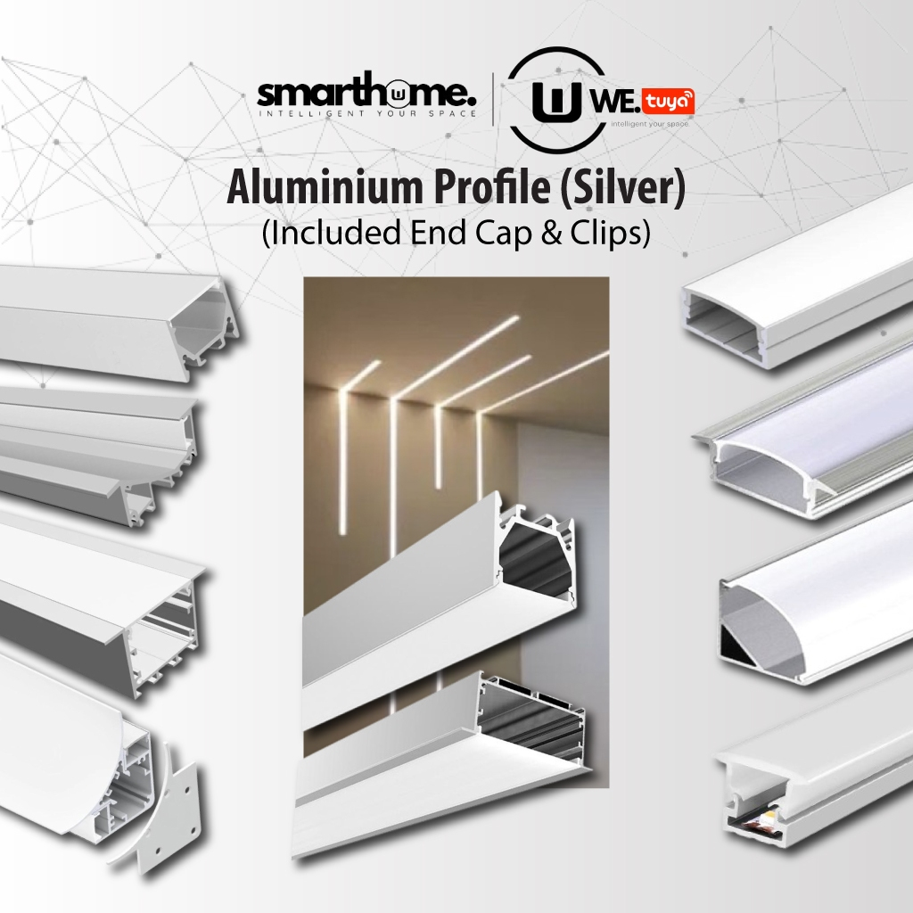 WELIGHT【0.5M/1M/3M】LED Light Strip Aluminum Profile LED Casing with ...
