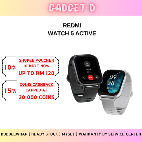 [MALAYSIA SET] REDMI WATCH 5 ACTIVE | 2'' LCD Display | Up to 18 Days ...