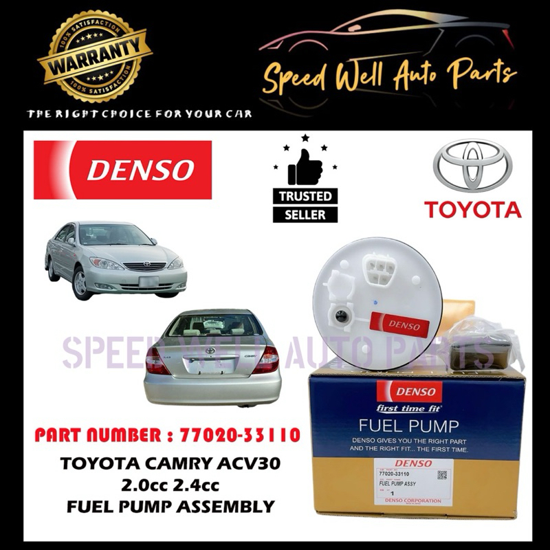 TOYOTA CAMRY ACV30 2.0cc 2.4cc FUEL PUMP ASSEMBLY DENSO OEM (77020 ...