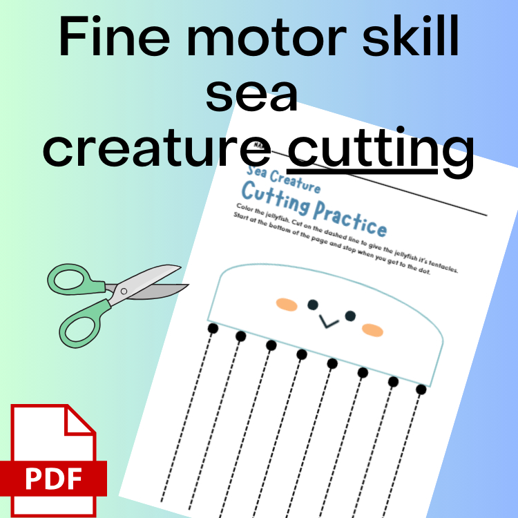 [sea1] Fine motor skill practice worksheet for kid - sea creature ...