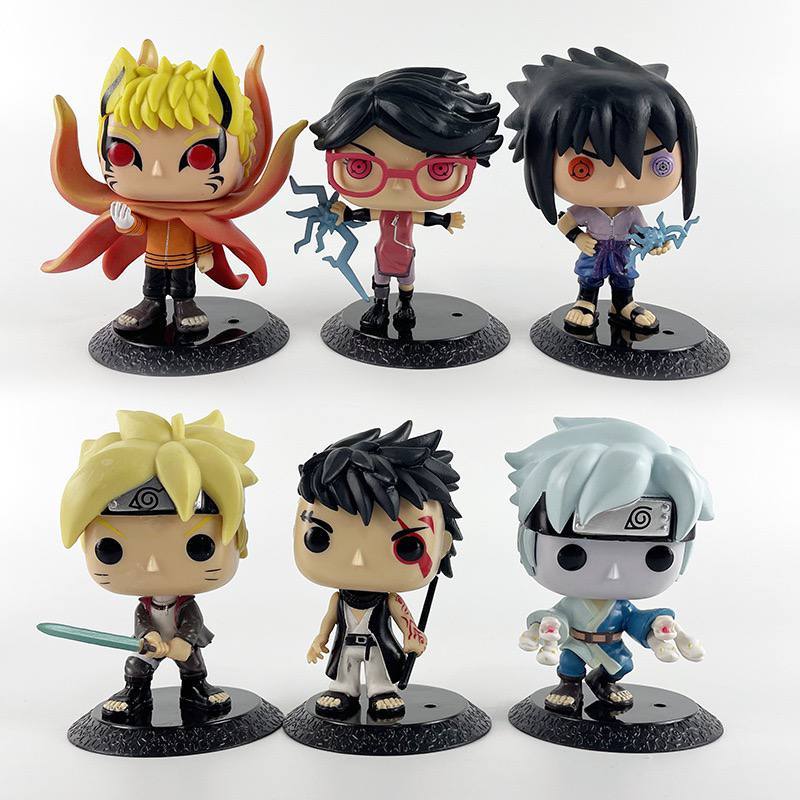 POP 12cm Naruto Boruto Mitsuki Kawaki Sarada Baryon Mode Action Figure ...
