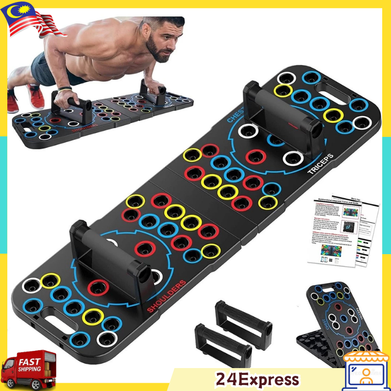 54 in 1 Foldable Push up board home gym fitness exercise push up frame ...