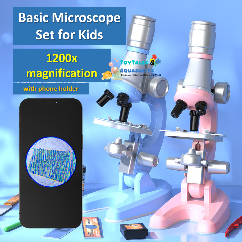 Basic Microscope Set for Kids, up to 1200x Magnification, with Phone ...