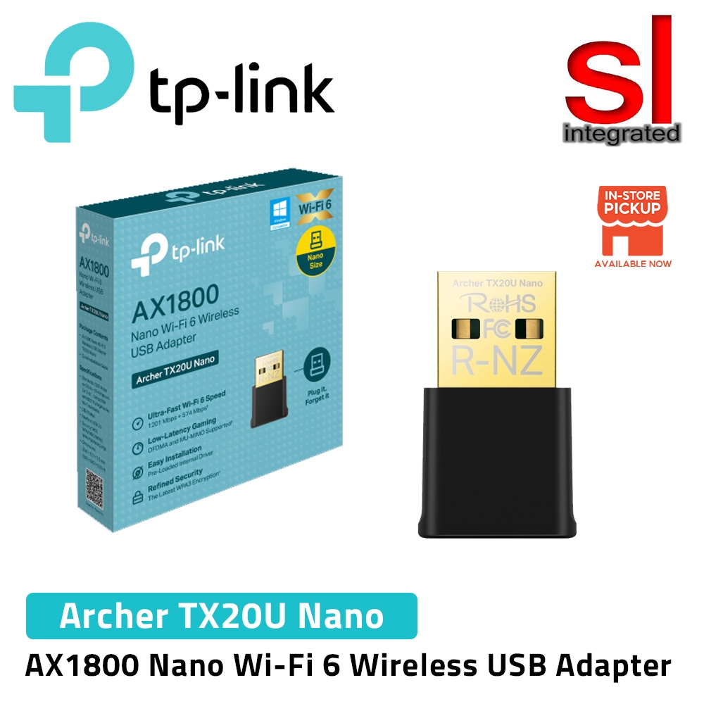 TP-LINK Archer TX20U NANO AX1800 NANO Wi-Fi 6 WIRELESS USB ADAPTER ...