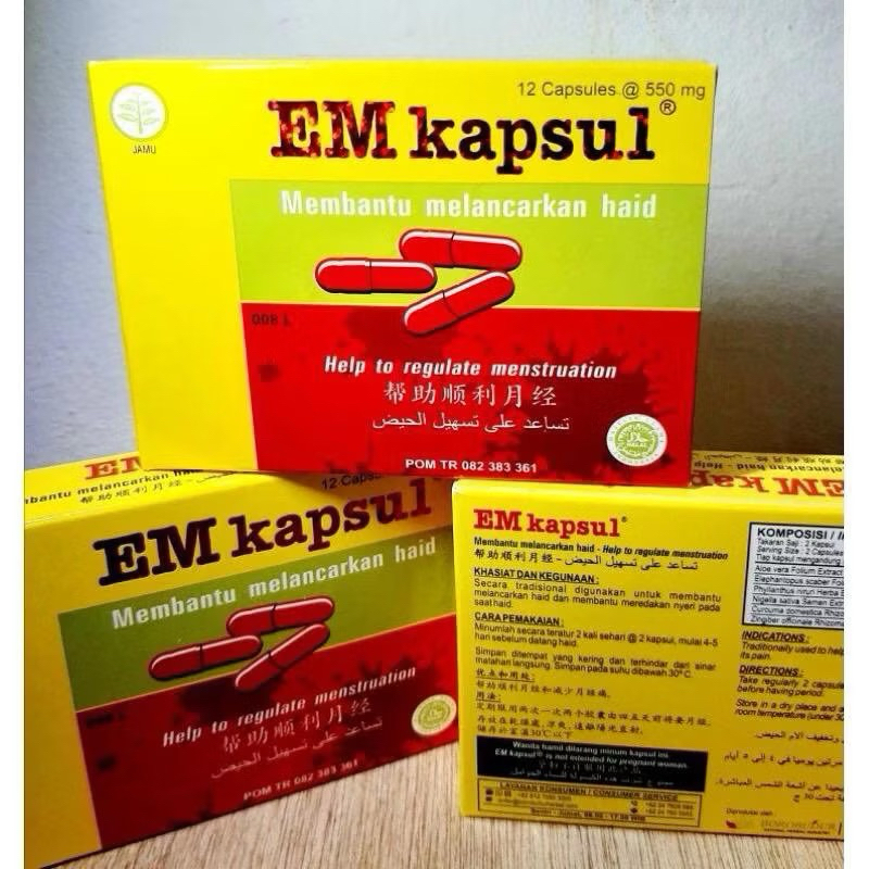 EM Kapsul Melancarkan Haid | Shopee Malaysia