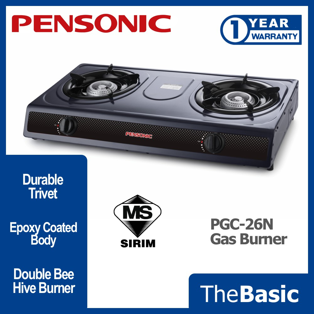 PENSONIC/MILUX 2 Burner Gas Cooker Stove Dapur ( PGC-26N , PGC26N / YS ...