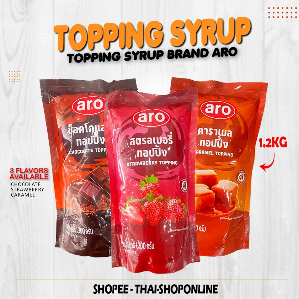 Caramel Topping Syrup Brand Aro Thai Food Topping Ice Blended Topping ...