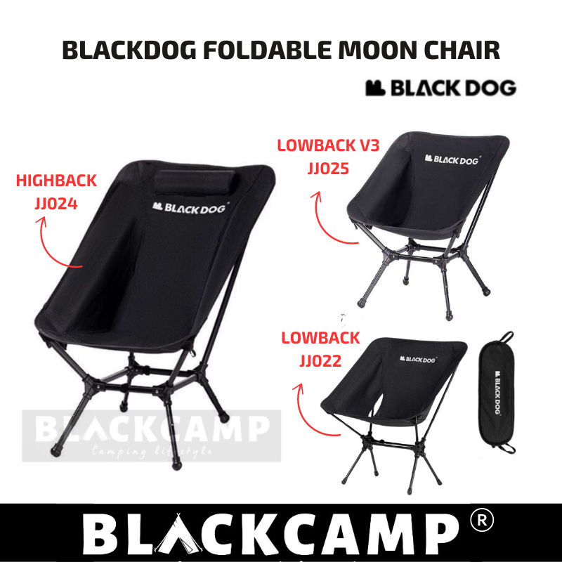 Blackdog Moon Chair High Back Low Back Camping Foldable Folding ...