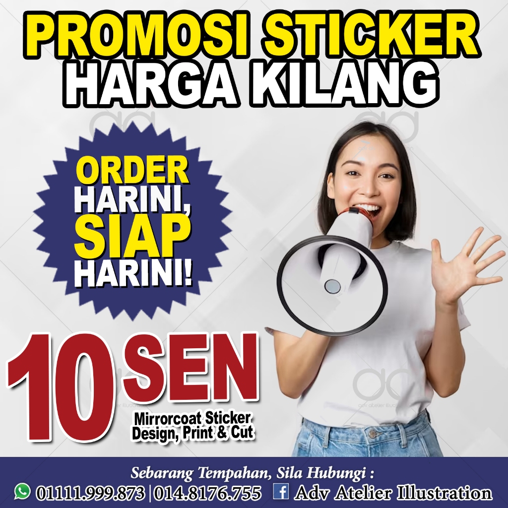 PROMOSI STICKER | HARGA KILANG | CUSTOM MADE LABEL PRODUK | BIRTHDAY ...