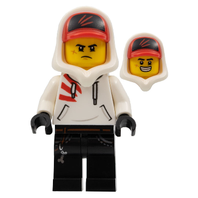Lego HS004 Hidden Side : Jack Davids Minifigure - White Hoodie with Cap ...