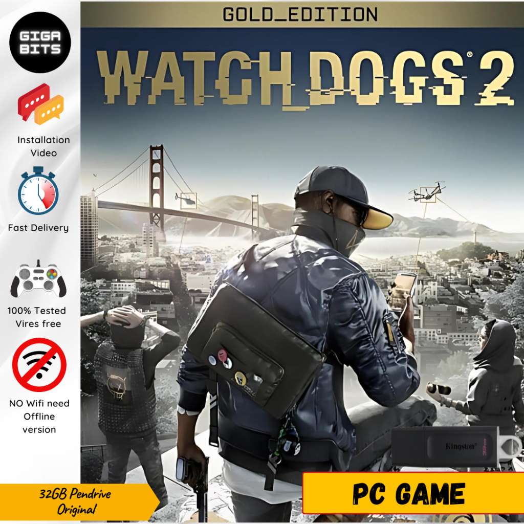 Watch Dogs 2 Gold Edition PC Game v1.17 + All DLCs + Bonus Content ...