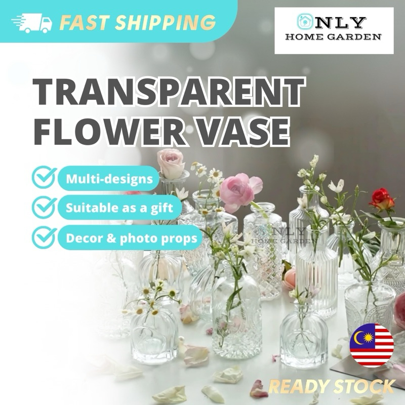 OnlyHomeGarden🔥FREE GIFT🔥 Flower Vase Glass Vase Mini Pasu Bunga Kaca ...