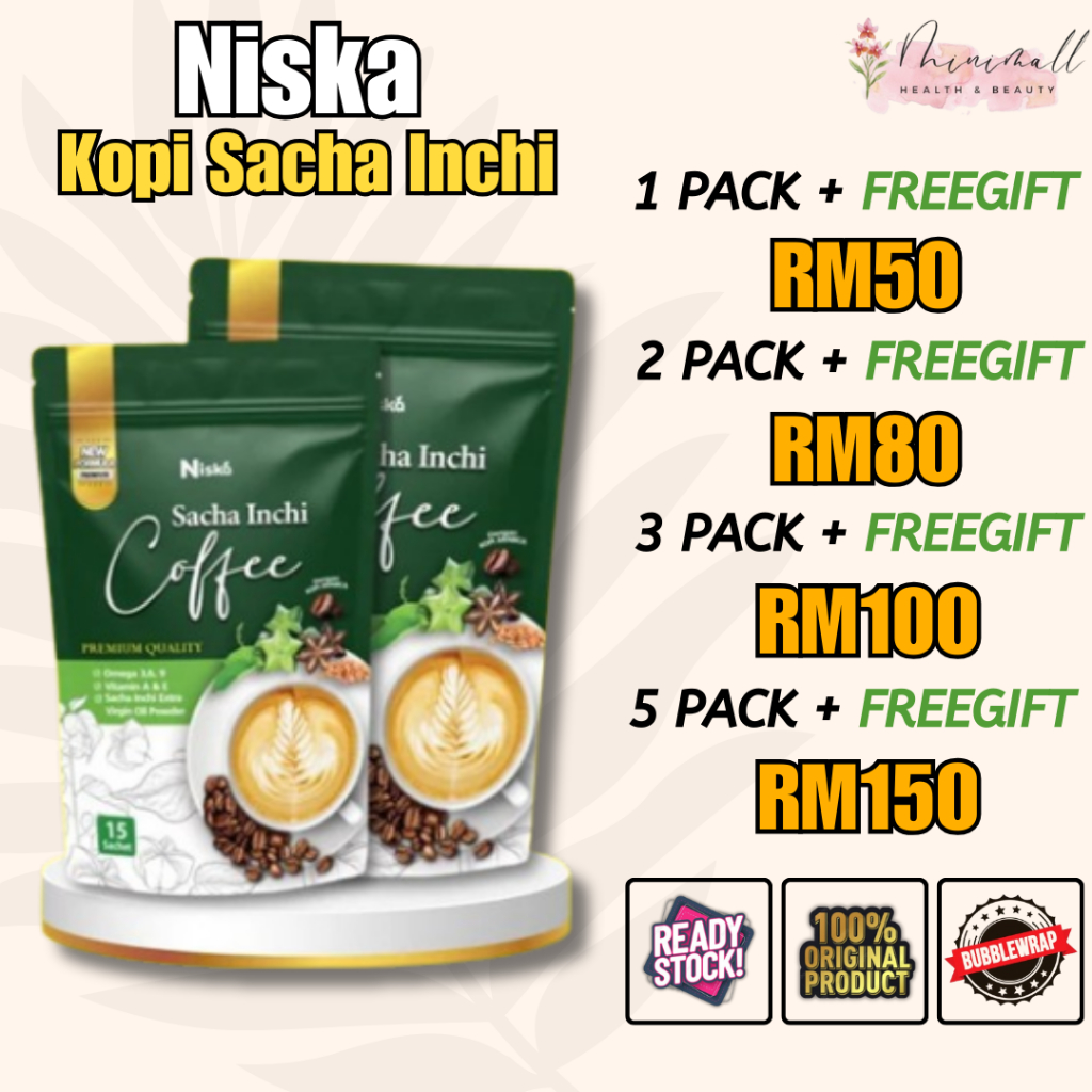 [100% ORIGINAL] NISKA KOPI SACHA INCHI PREMIUM COFFEE | Shopee Malaysia