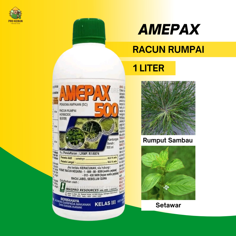 Amepax 500 Racun Susu Racun Rumput Sambau Racun Rumput Serap Ametryn ...
