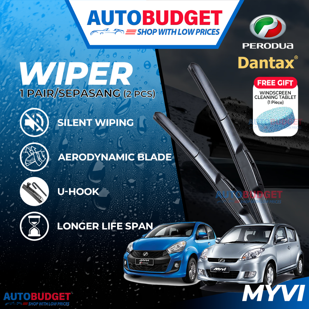 Perodua Myvi Car Wiper 2 Pcs Windshield Blades Myvi Old Myvi Icon Myvi ...