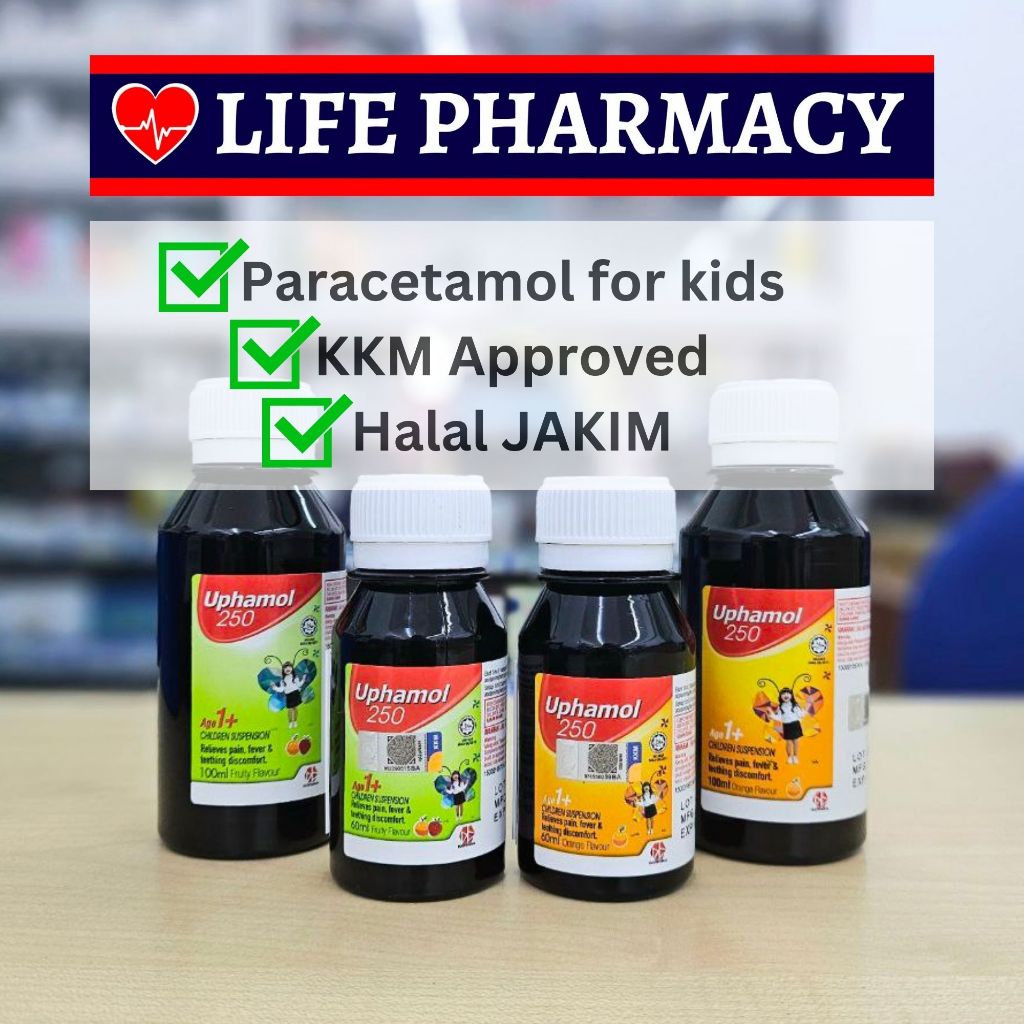 [HALAL & KKM APPROVED] Uphamol Paracetamol Syrup 250mg/5mL (Exp 2026 ...