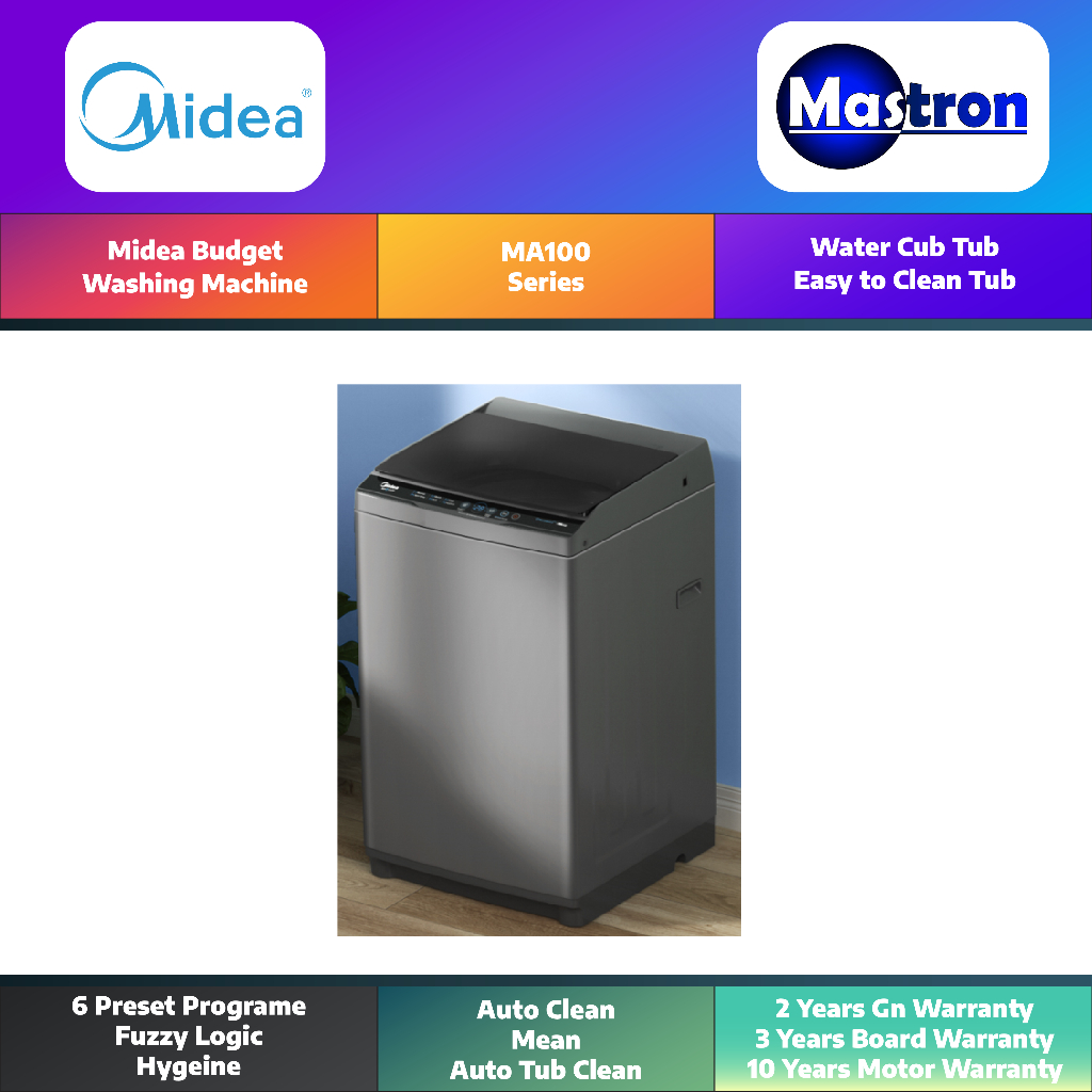 Midea MA100W75 7.5kg Fully Auto Washing Machine with One-Touch Smart ...