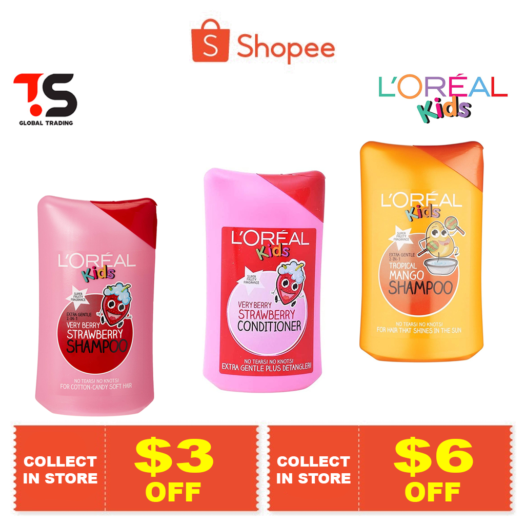 Loreal Kids Very Berry Strawberry Shampoo & Conditioner 250ml | Shopee ...