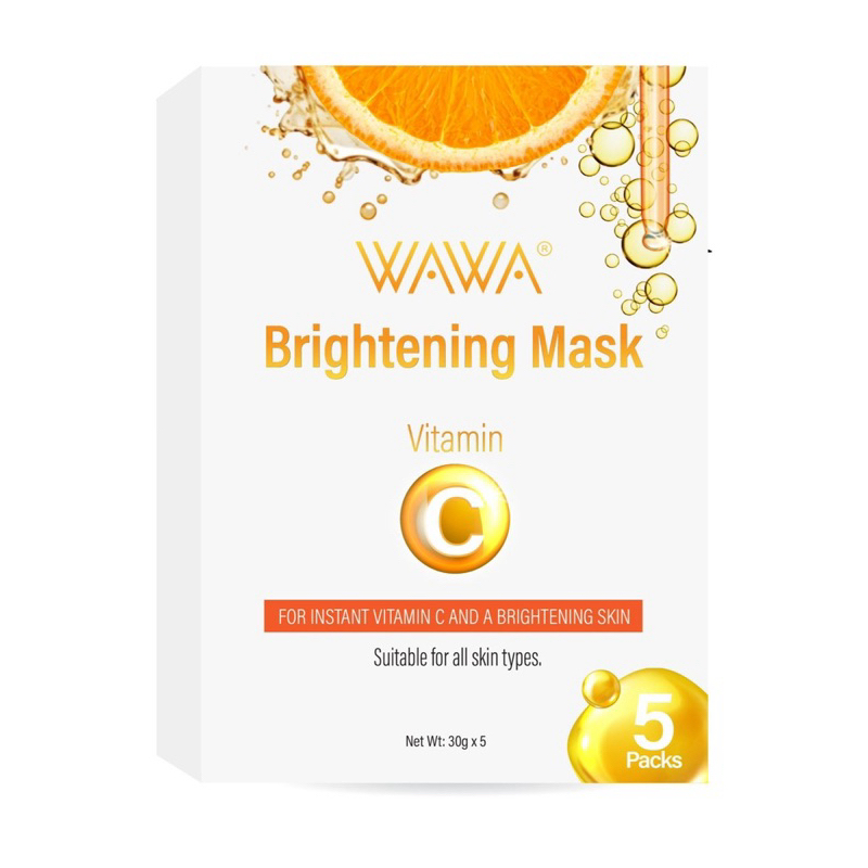 (💯 ORIGINAL) WAWA VITAMIN C BRIGHTENING SHEET MASK | Shopee Malaysia