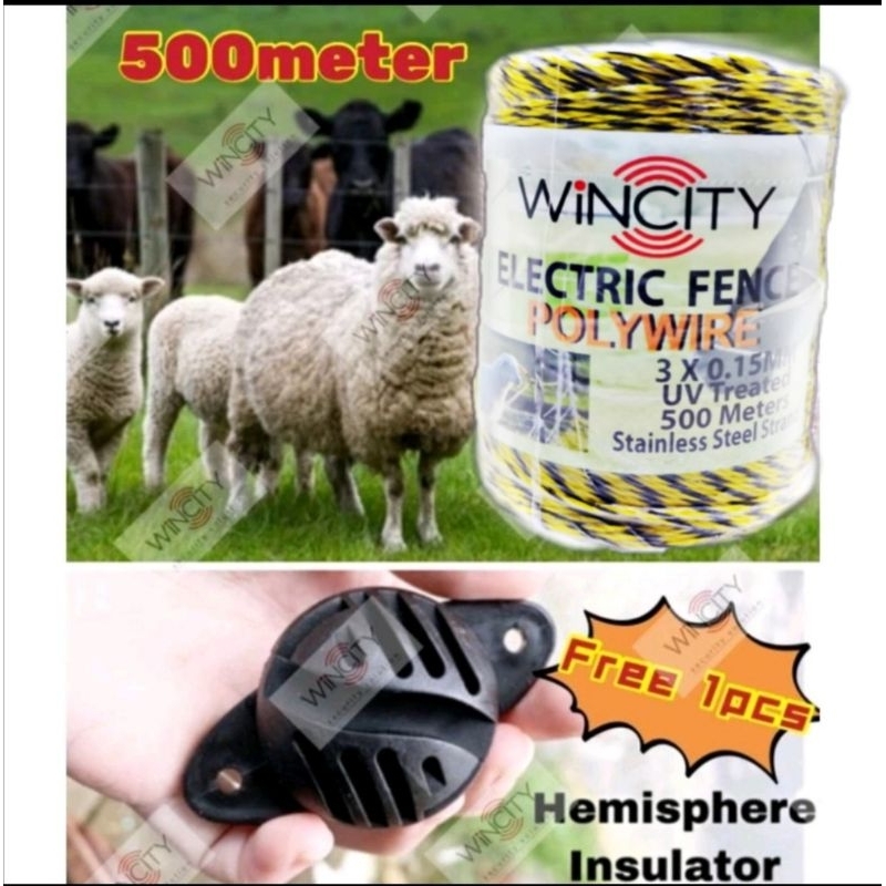 WSS 500M 2mm PoliWire PolyWire Poli Poly Wire Electric Fence Fencin ...