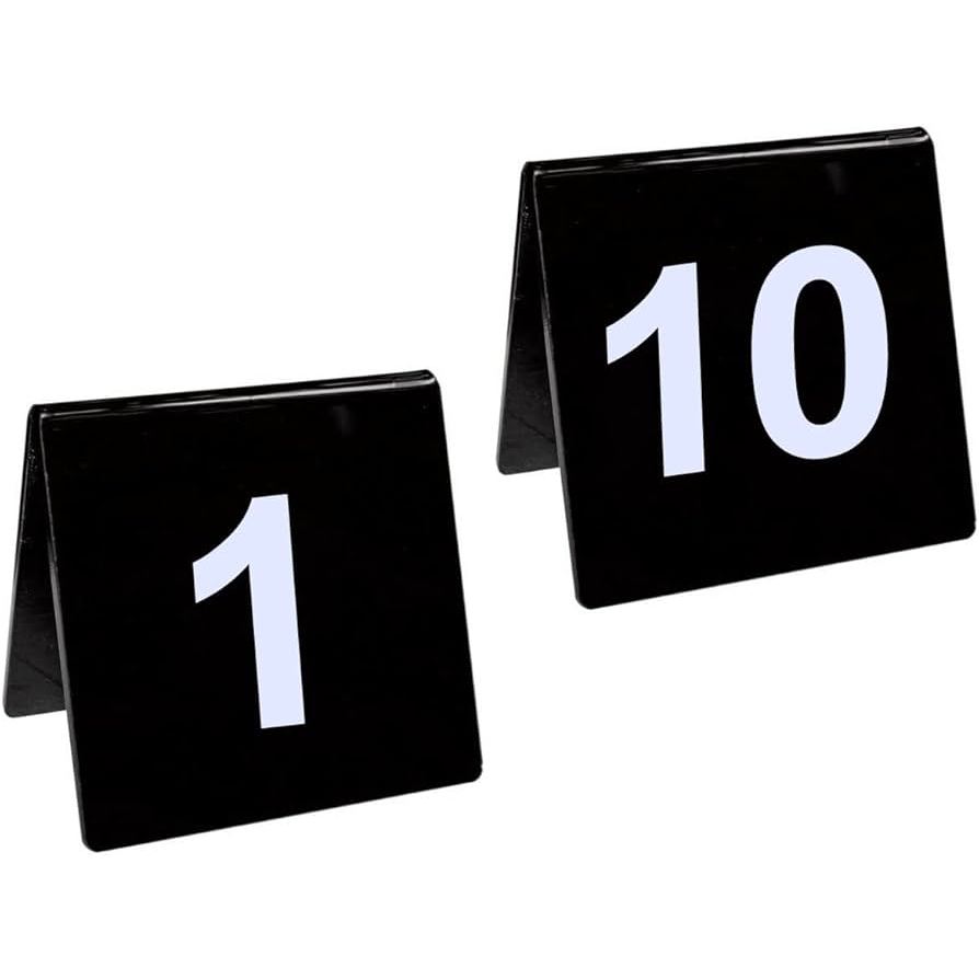 Table number plate acrylic/ Black/ White V shape(10pcs) | Shopee Malaysia