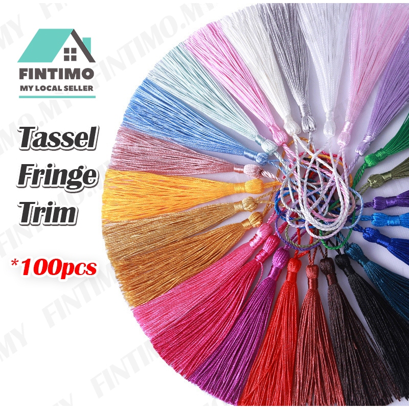 【MY】100Pcs 8CM Tassel Fringe Trim Colorful Tassels Bookmark String ...