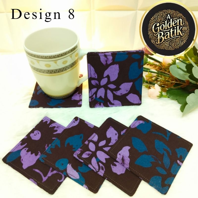 Cup Coaster Pad Batik Handmade 4 in 1 set Batik Souvenir | Shopee Malaysia