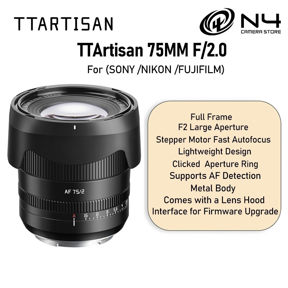 TTartisan 75mm F2 APS-C Cameras Lens For Sony /NIKON | Shopee Malaysia